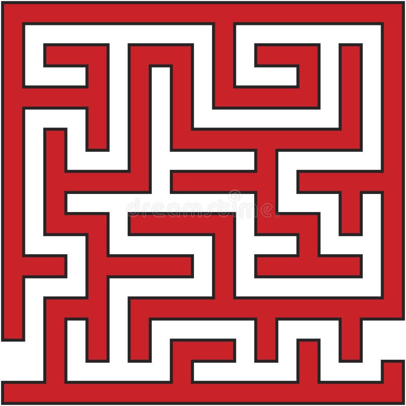 Labyrinthe simple illustration de vecteur. Illustration du agrafe - 9697782