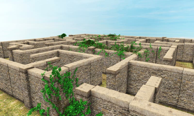 Labyrinthe en pierre photo stock. Image du path, ligne - 21157012