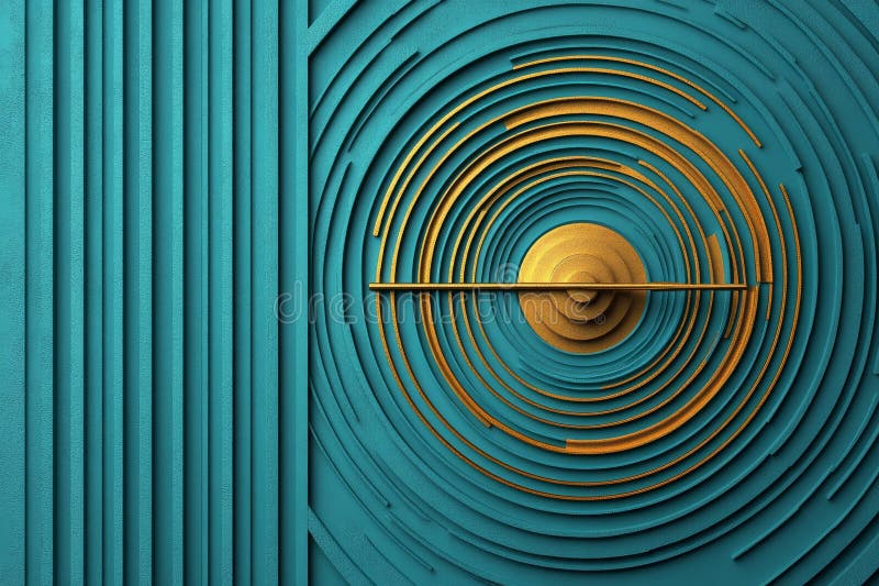 A Labyrinthine Maze with a Radiant Yellow Path Against a Blue Backdrop ...