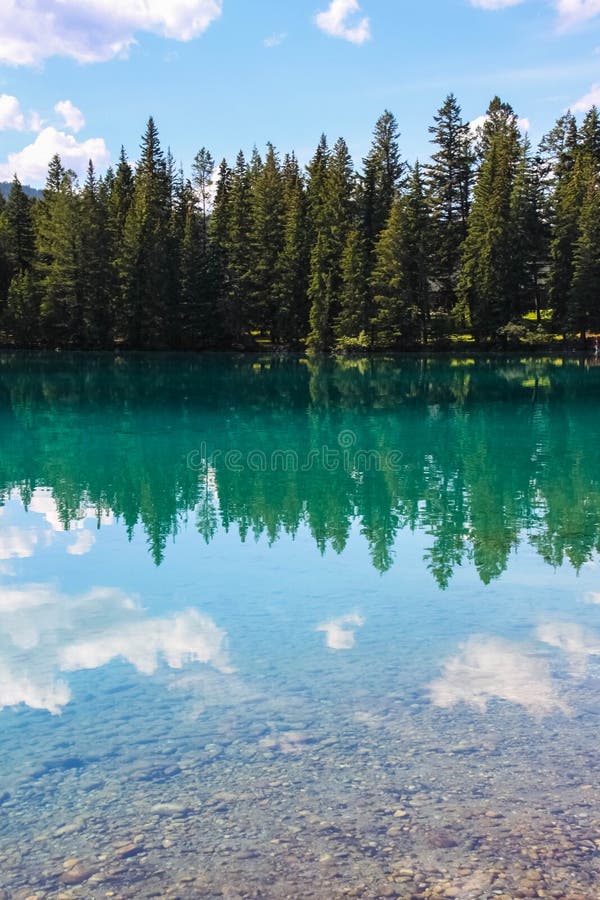 Lac Beauvert, Jasper National Park Stock Photo - Image of trip, vista ...