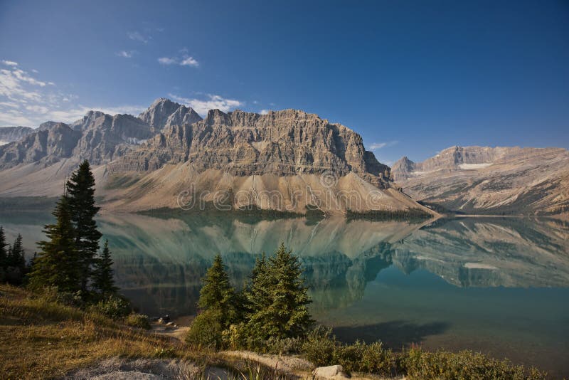 Lac Bow - Stationnement National De Banff Image stock - Image du climat ...