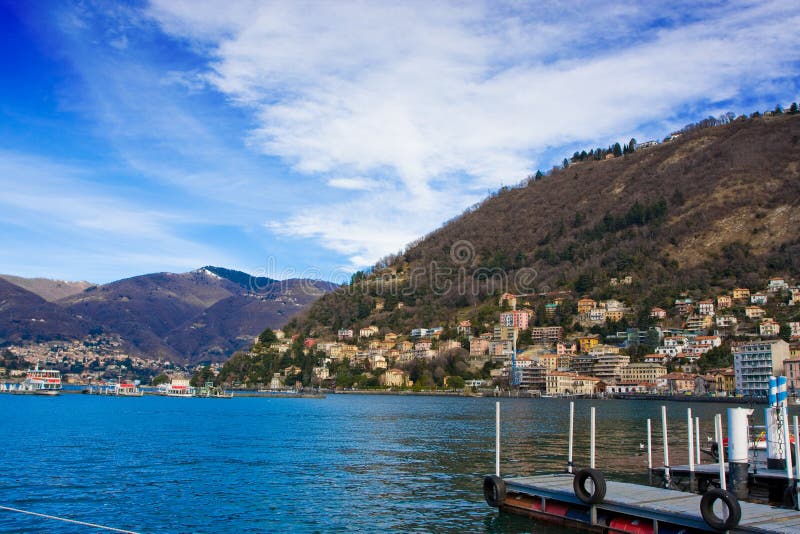 Lac de Como image stock. Image du européen, italien, ensoleillé - 8236861