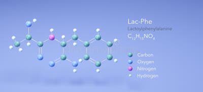 Lac-phe Molecule, Molecular Structures, Lactoylphenylalanine 3d Model ...