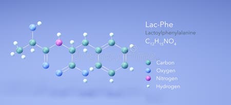 Lac-phe Molecule, Molecular Structures, Lactoylphenylalanine 3d Model ...