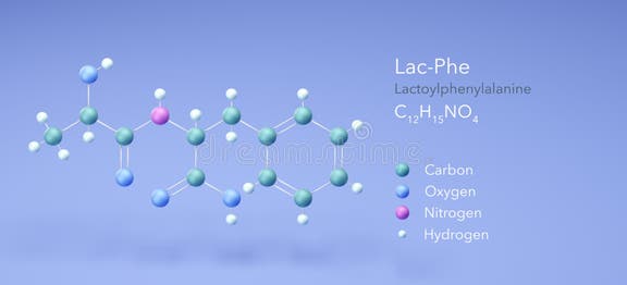 Lac-phe Molecule, Molecular Structures, Lactoylphenylalanine 3d Model ...