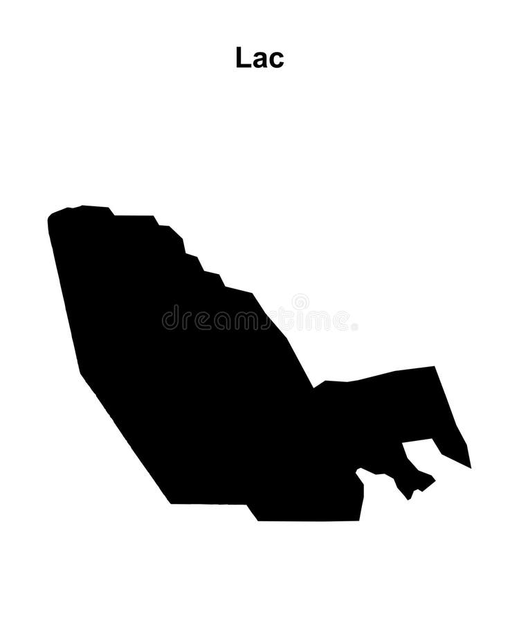 Lac outline map stock illustration. Illustration of area - 360405120