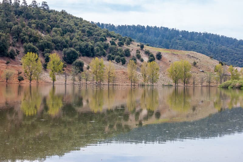 Lac Wiwan Au Maroc, Khenifra Photo stock - Image du ensoleillé ...