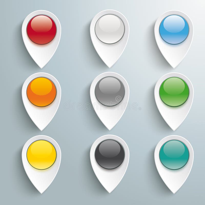 Lacation Markers Colored Buttons Stock Illustrations – 1 Lacation ...