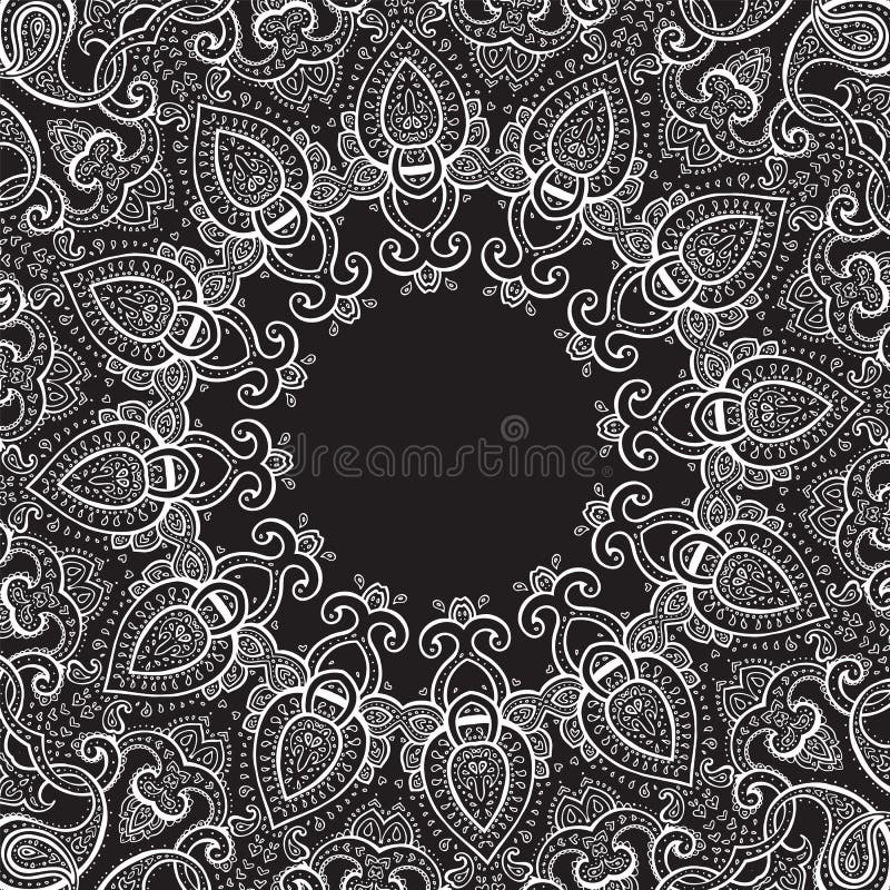 Lace background. Mandala. stock illustration. Illustration of line ...