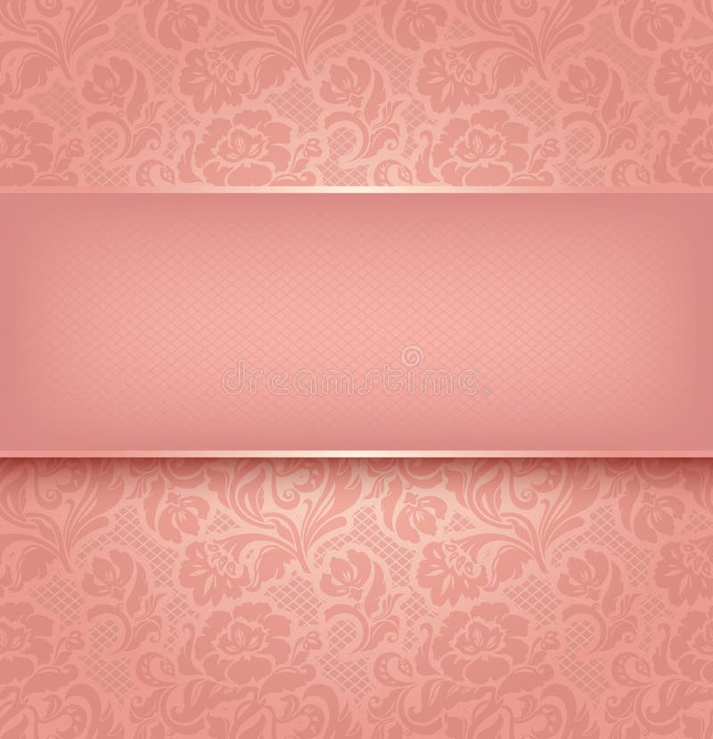 Pink and White Background with Lace Stock Vector - Illustration of card ...