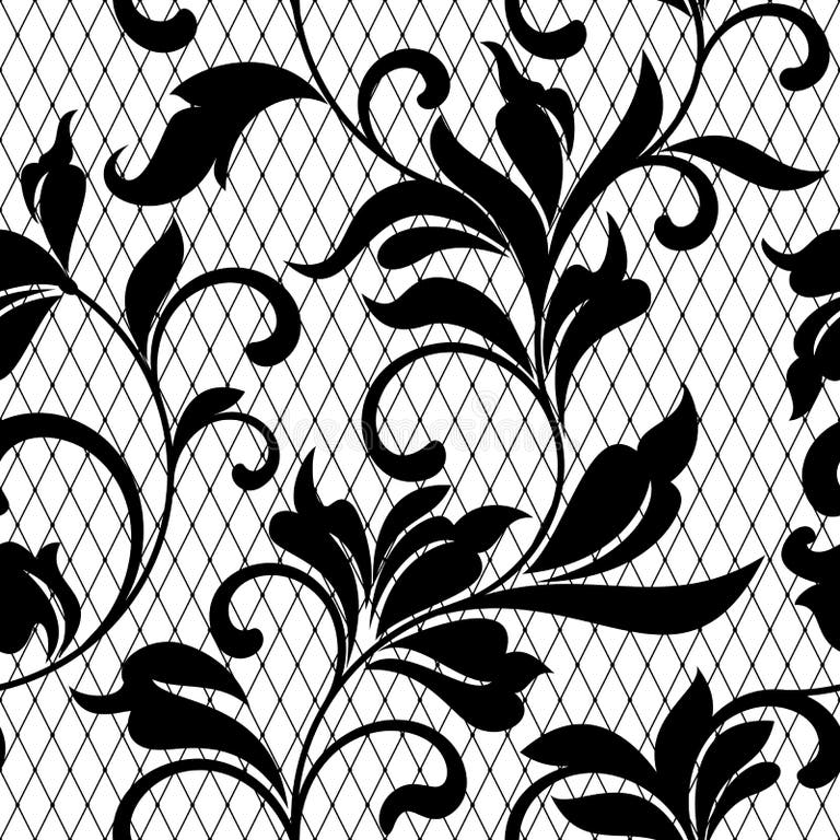 White Lace Black Lace Seamless Pattern Stock Illustrations 27157 White Lace Black Lace