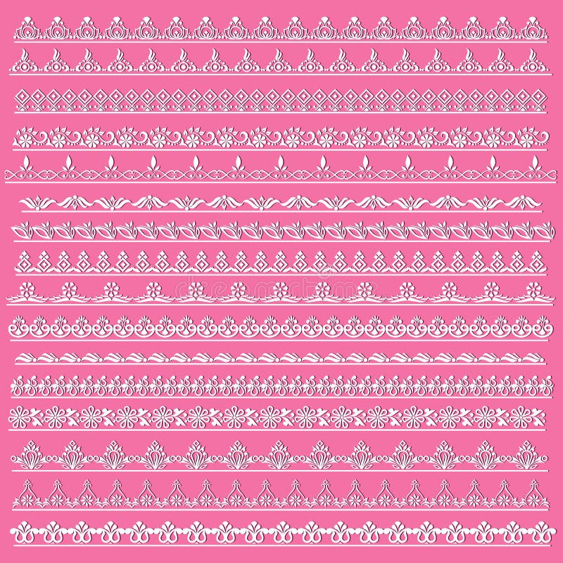 Lace Border on Black Background Stock Vector - Illustration of greeting ...