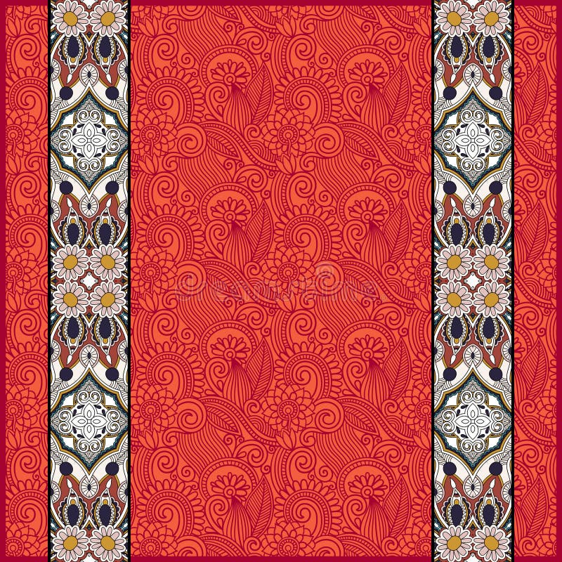 Lace Border Stripe in Ornate Floral Background, Stock Vector ...