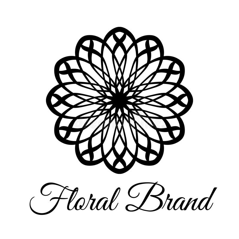 Lace Calligraphy Logo stock vector. Illustration of white - 364494056