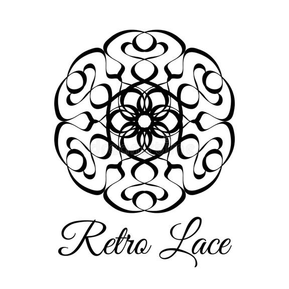Lace Calligraphy Logo stock vector. Illustration of decoration - 364494095