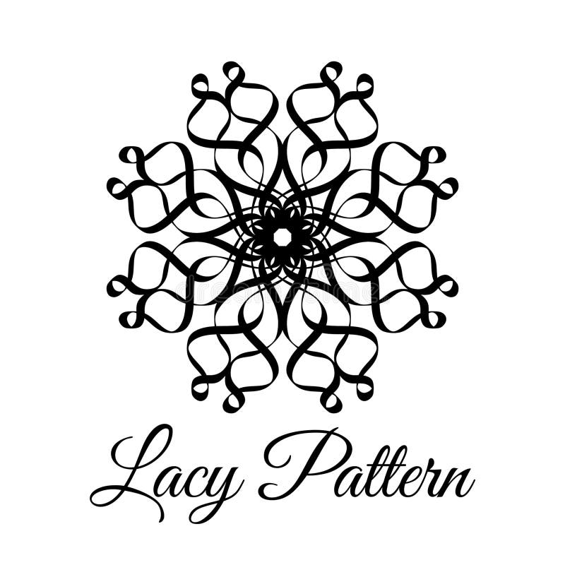 Lace Calligraphy Logo stock vector. Illustration of graphic - 364494114