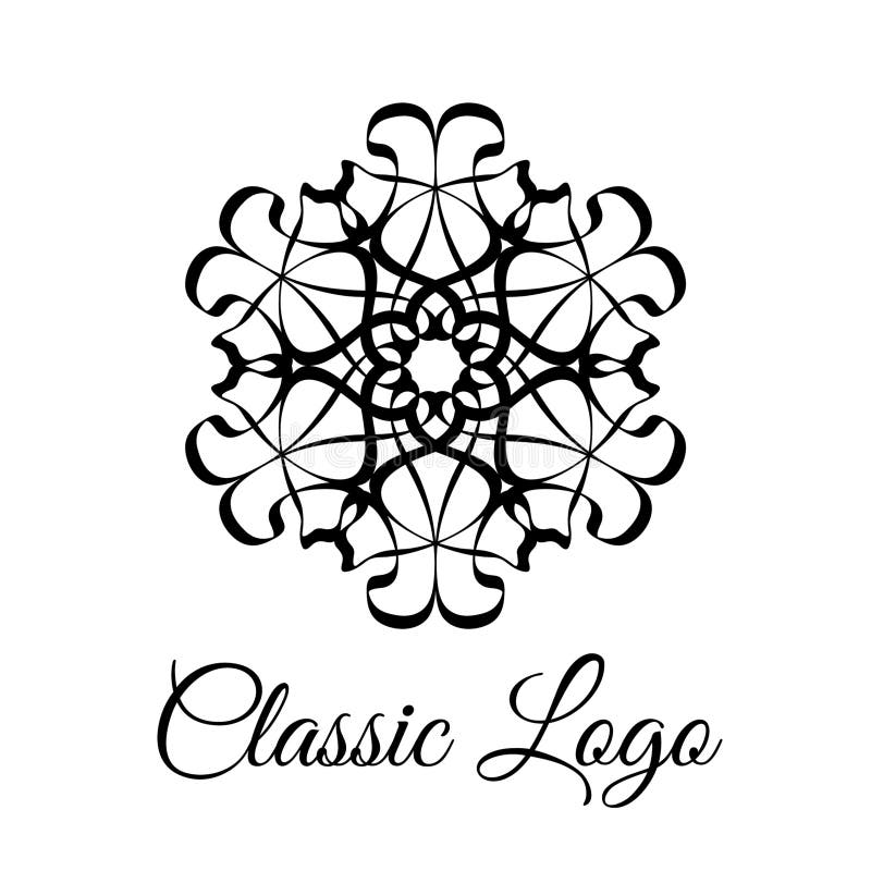 Lace Calligraphy Logo stock vector. Illustration of design - 364494273