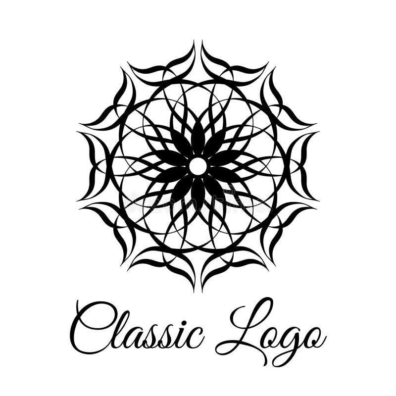 Lace Calligraphy Logo stock vector. Illustration of white - 364494385