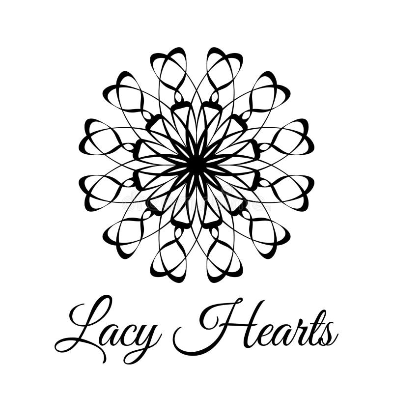 Lace Calligraphy Logo stock vector. Illustration of design - 364494009