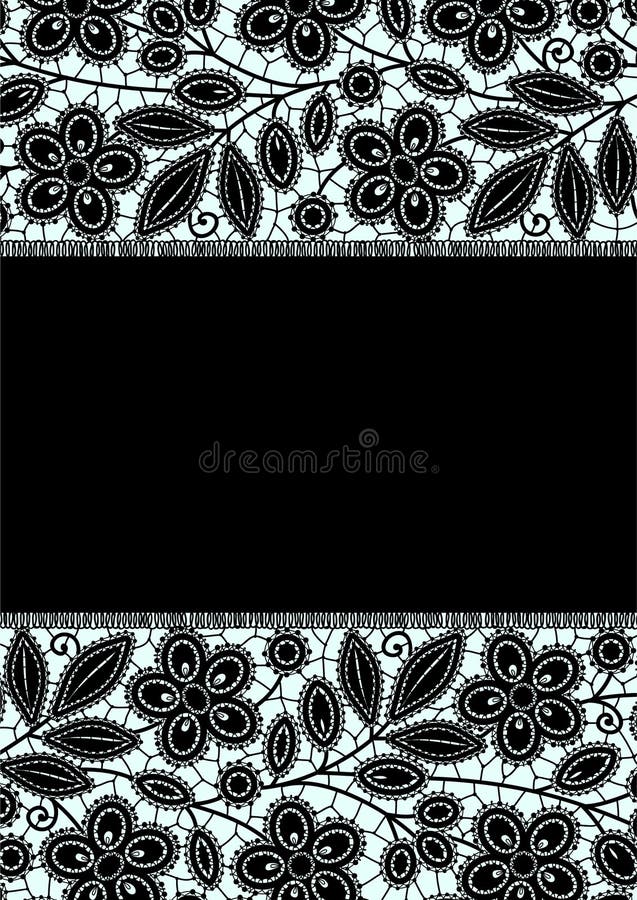 Lace Card. stock vector. Illustration of blossom, outline - 54630954