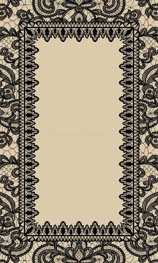 Lace card stock vector. Illustration of design, abstract - 210407640