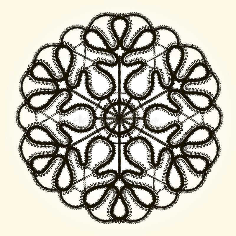 Lace circle stock vector. Illustration of decorative - 63152868