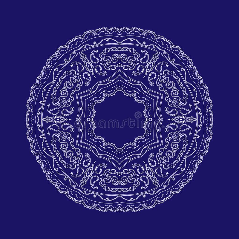 Lace circular pattern stock vector. Illustration of pattern - 56717326