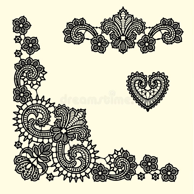 Lace. Corners. Card. stock vector. Illustration of fashion - 54759882