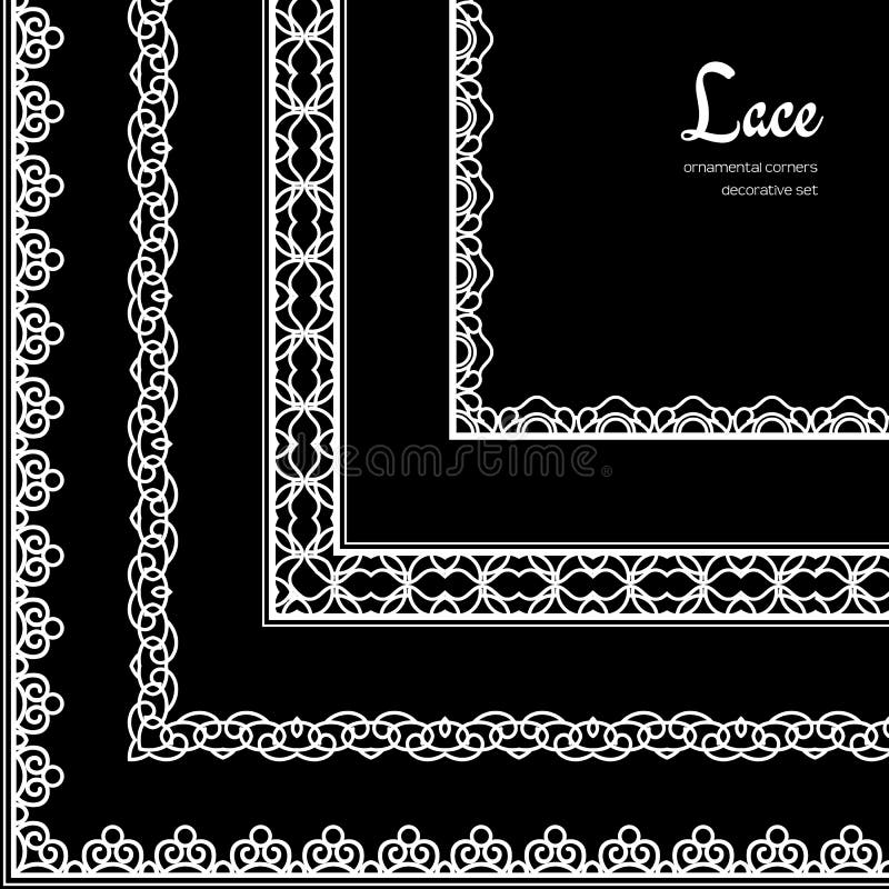 Lace corners set stock vector. Illustration of decorative - 35109568