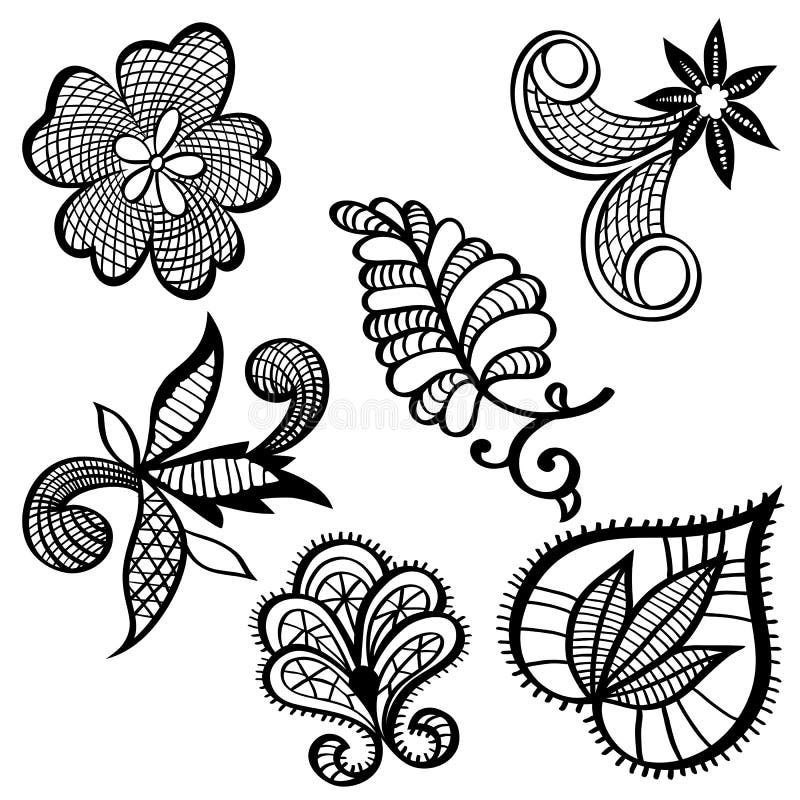 Lace Design set5 stock vector. Illustration of decorative - 68512268