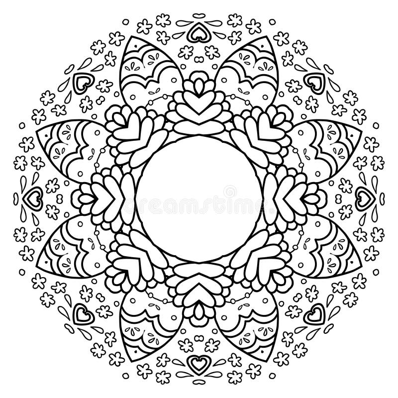 Lace Doily Vector Illustration Stock Vector - Illustration of circle ...