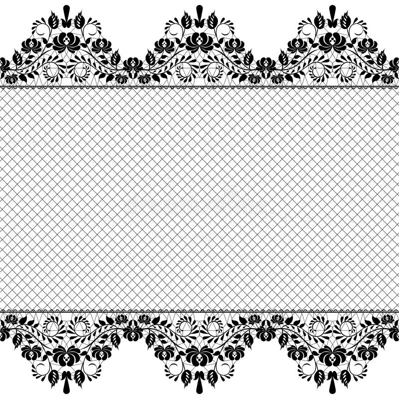 Card with Lace Fabric Background Stock Vector - Illustration of lace ...