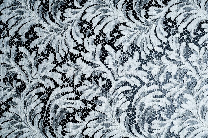 Lace Fabric Texture. Lace on Black Background Studio Stock Photo ...