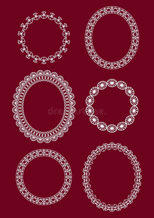 Lace frame. stock vector. Illustration of circle, invitation - 14349652