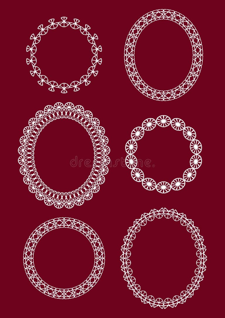 Oval White Eyelet Lace Frame Stock Illustrations – 23 Oval White Eyelet Lace Frame Stock ...