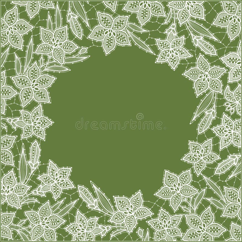 Lace Frame Card. stock vector. Illustration of easter - 55310556