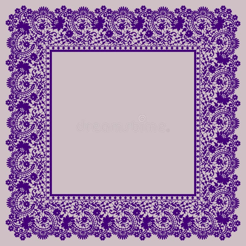 Lace Frame. Clip Art stock vector. Illustration of romantic - 77380029