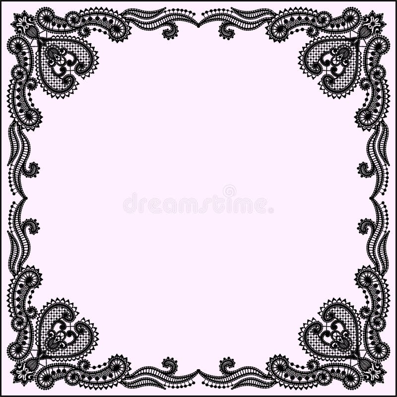 Lace Frame. Lace Vector Background. Stock Vector - Illustration of ...