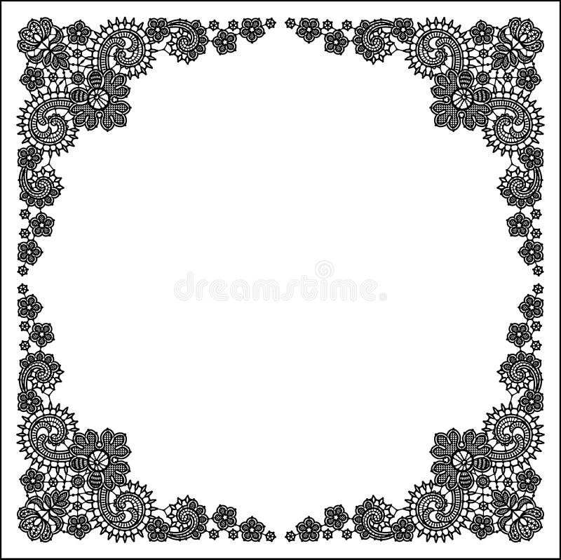 Lace Frame. Lace Vector Background. Stock Vector - Illustration of ...