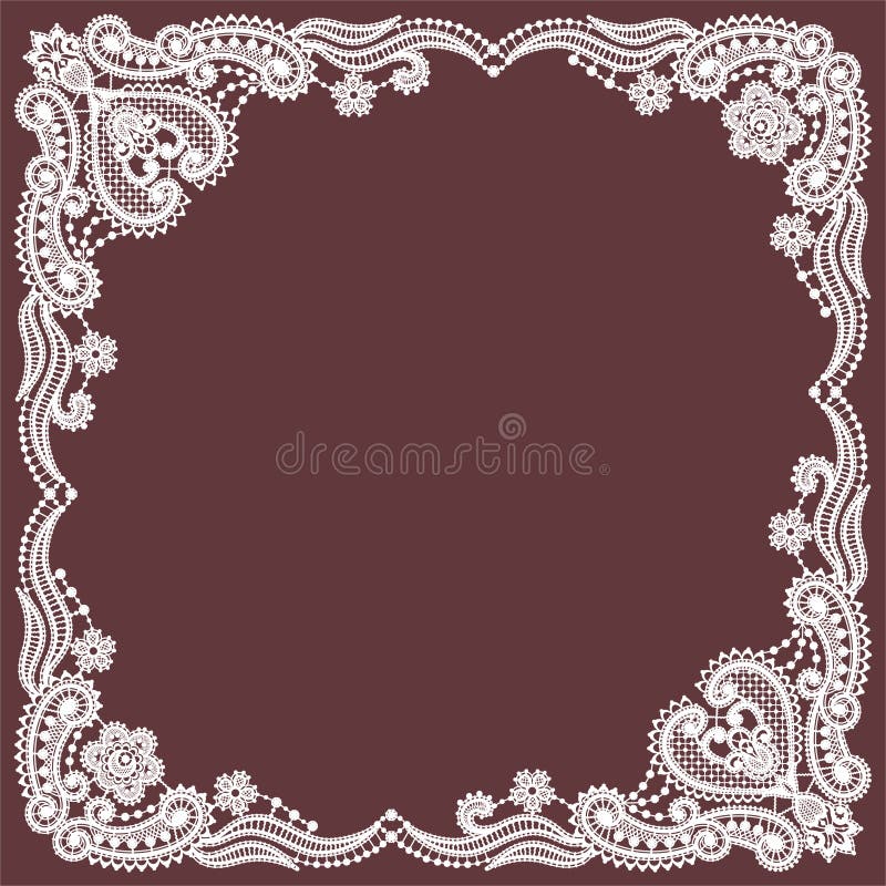 Lace Frame. Lace Vector Background. Stock Vector - Illustration of ...