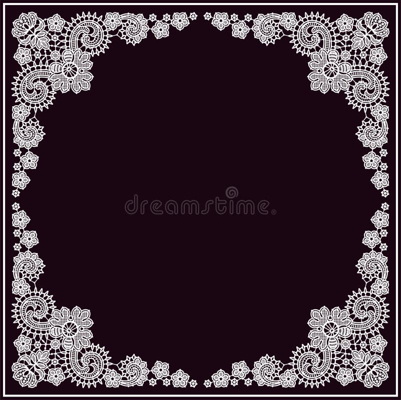 Lace Frame. Lace Vector Background. Stock Vector - Illustration of ...