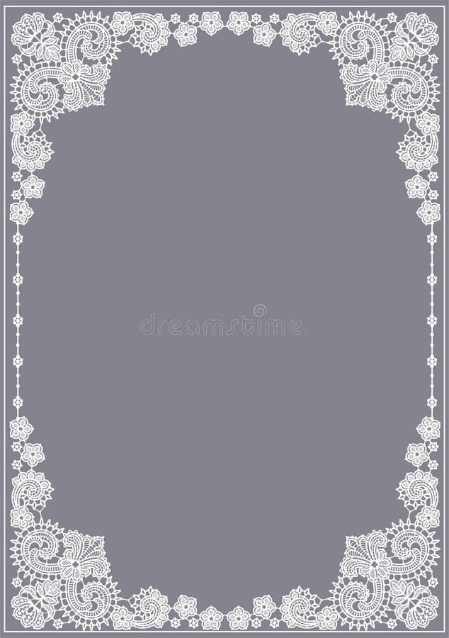 Lace Frame. Lace Vector Background. Stock Vector - Illustration of ...