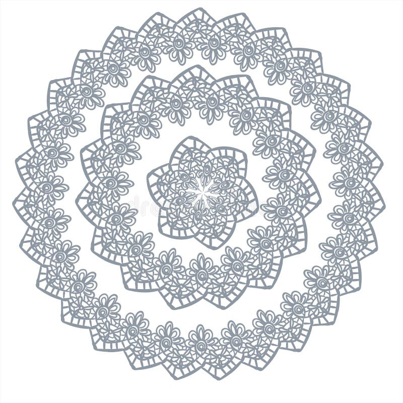 Lace Frame Vector Decorative Design Element Background Hand Drawn ...