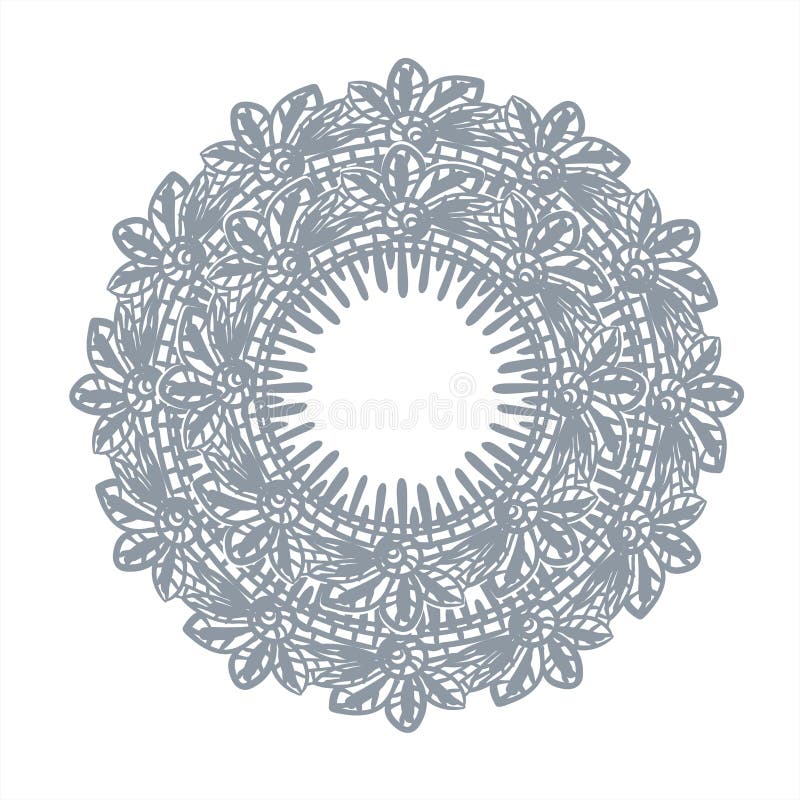 Lace Frame Vector Decorative Design Element Background Hand Drawn ...