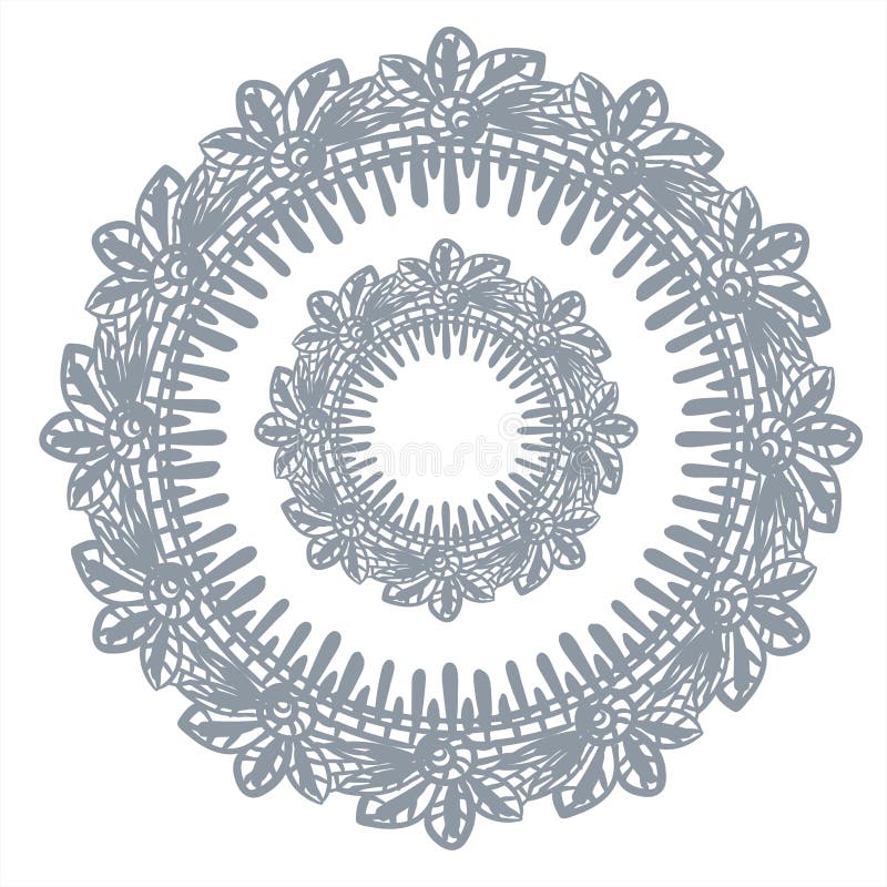 Lace Frame Vector Decorative Design Element Background Hand Drawn ...