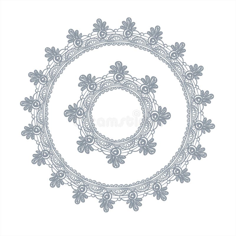 Lace Frame Vector Decorative Design Element Background Hand Drawn ...