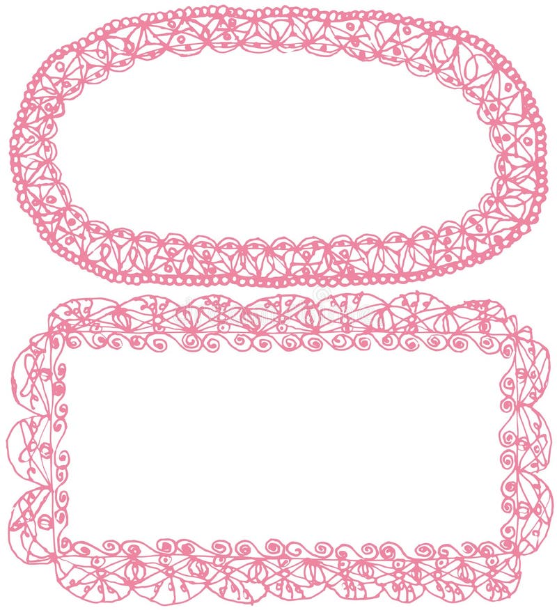 Lace frames. stock vector. Illustration of cutwork, vintage - 42209857