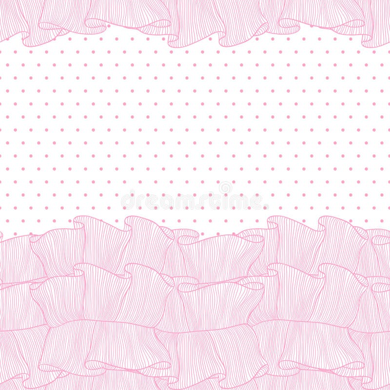 Lace and Frills Hand Drawn Seamless Pattern Stock Vector - Illustration ...