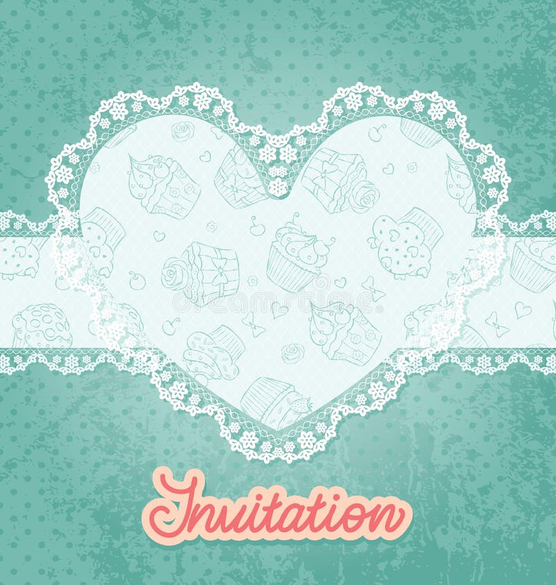 Lace Heart stock vector. Illustration of greeting, gourmet - 29345224