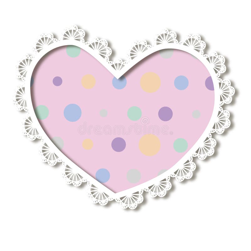 Lace heart stock illustration. Illustration of pink, lace - 30333989
